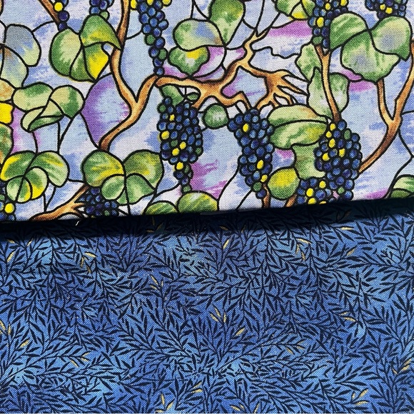 Other | Fabric Grape And Blue Pattern Fabrics | Poshmark